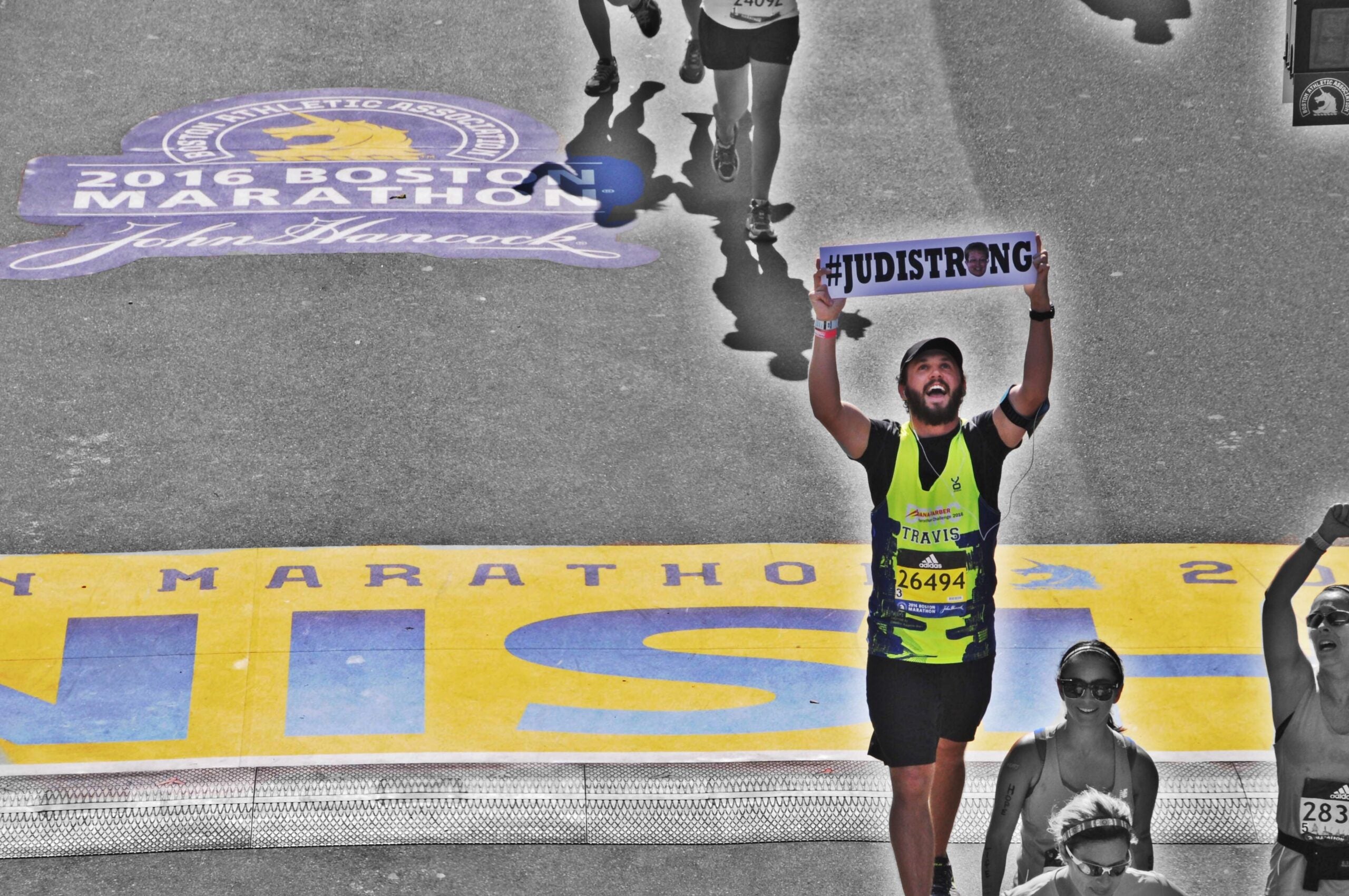 Travis Clarke is running for his mother