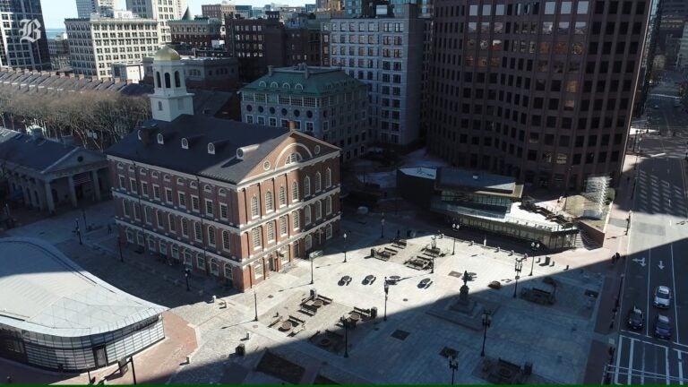 See Boston's empty streets from above in this eerie drone footage