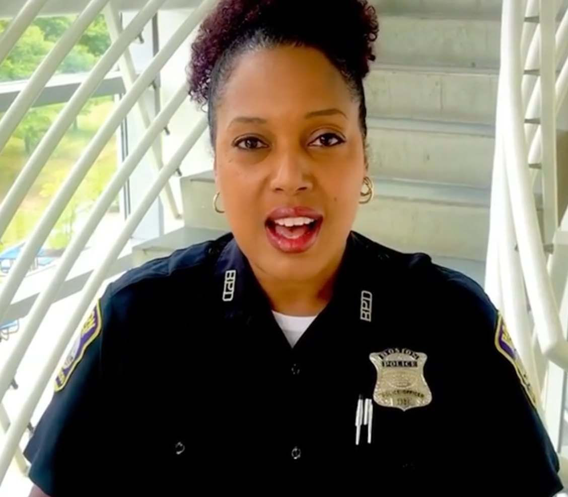 Watch a Boston Police officer's viral rendition of 'America the Beautiful'