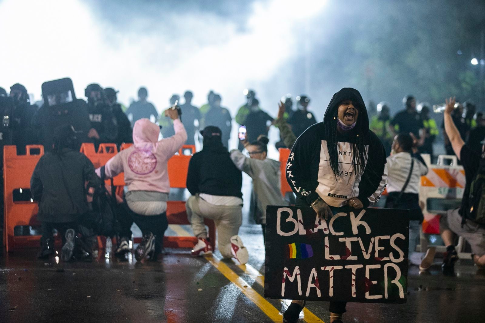 Peaceful protests give way to confrontations with law enforcement in ...