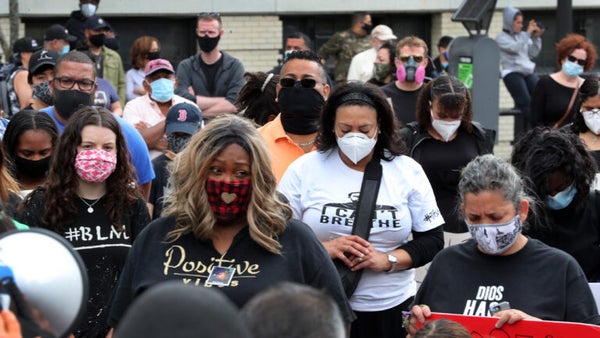 Photos: Sunday's protests in Massachusetts honoring George Floyd