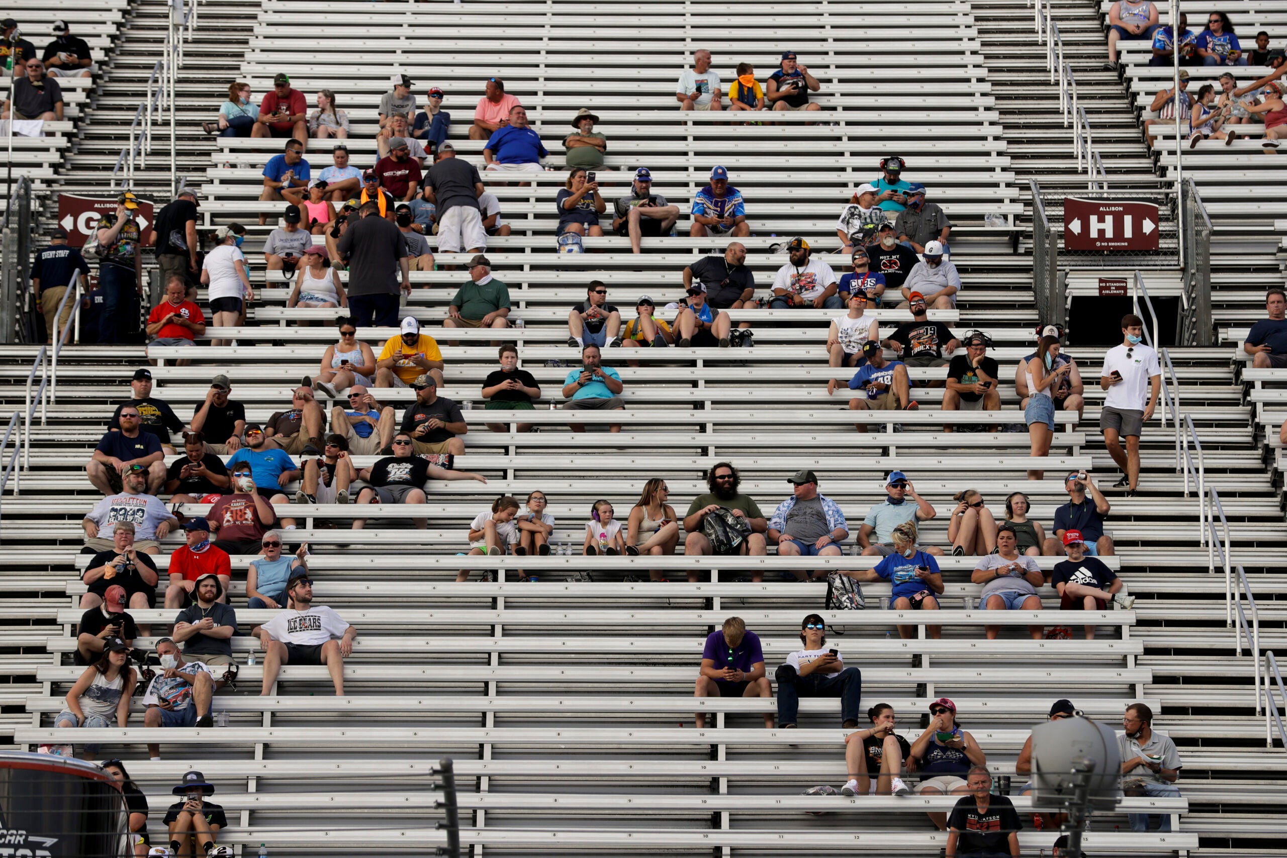 NASCAR hosts largest sporting event crowd since pandemic