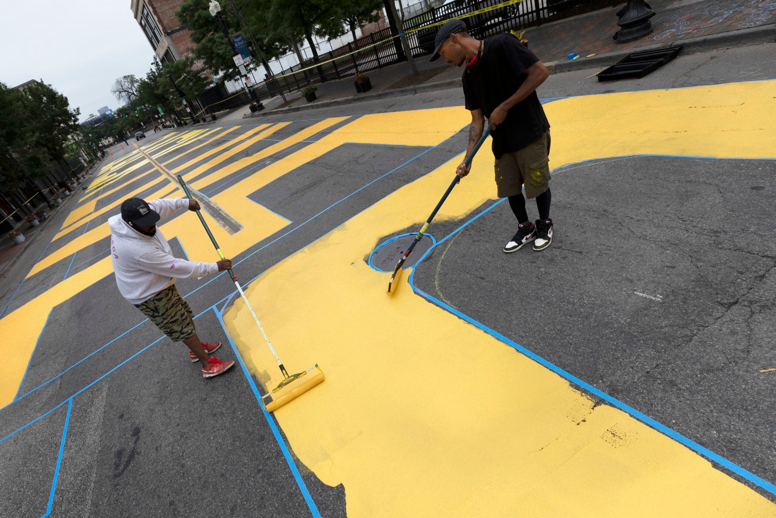 'Black Lives Matter' street mural painted near Nubian Square in Roxbury