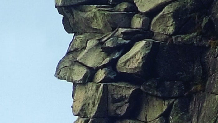 Final project in memory of N.H.'s Old Man of the Mountain completed