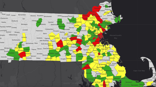 Here are the Massachusetts cities and towns that can't move forward in ...
