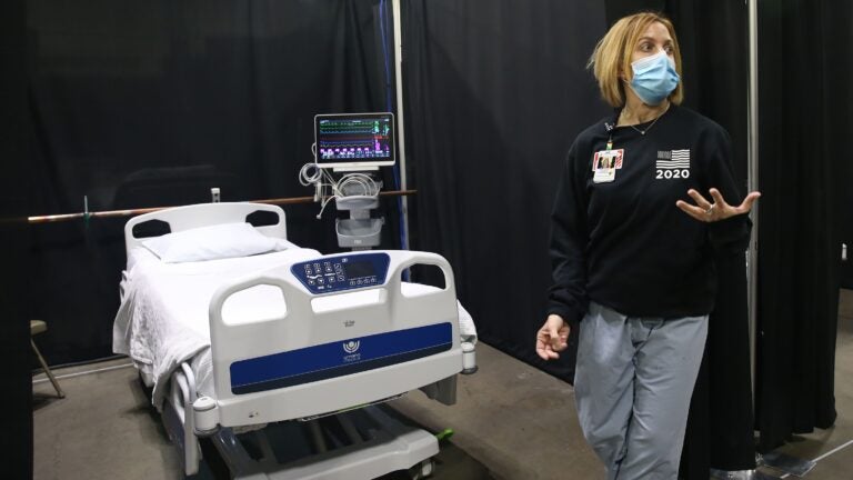 Reopened COVID-19 field hospital at DCU Center in Worcester admits ...