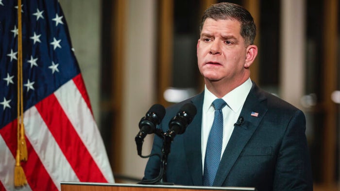 Why isn't Marty Walsh taking questions from the press?