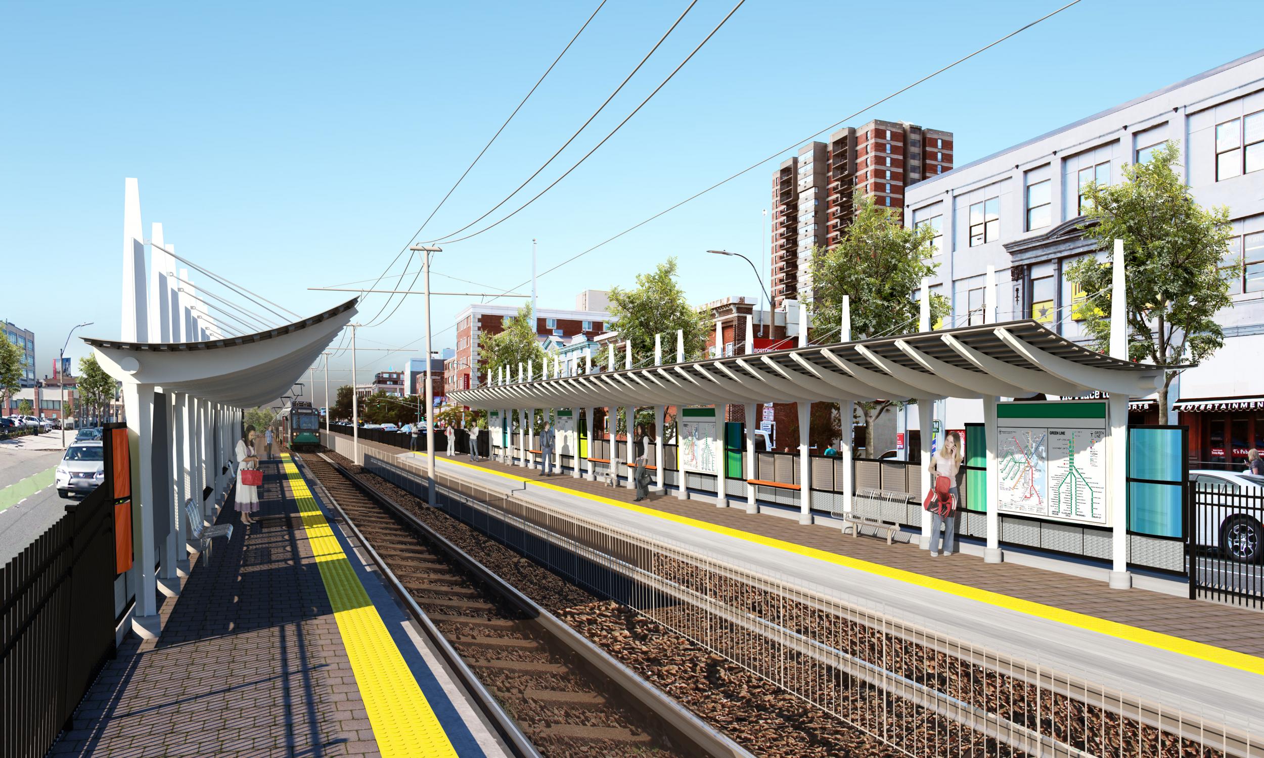 Merging of 4 Green Line B Branch stations on Commonwealth Avenue begins ...