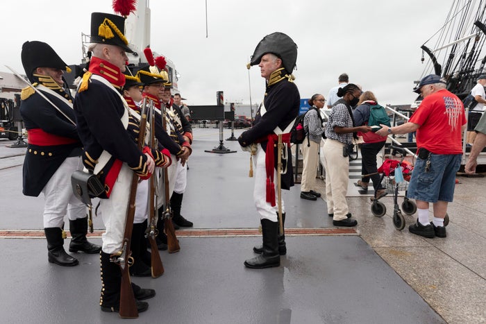 PHOTO SCROLL: USS Constitution honors Vietnam War veterans in harbor tour