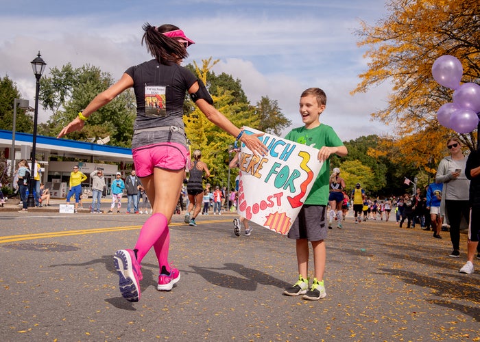 2021 Boston Marathon: Fall foliage along the marathon route