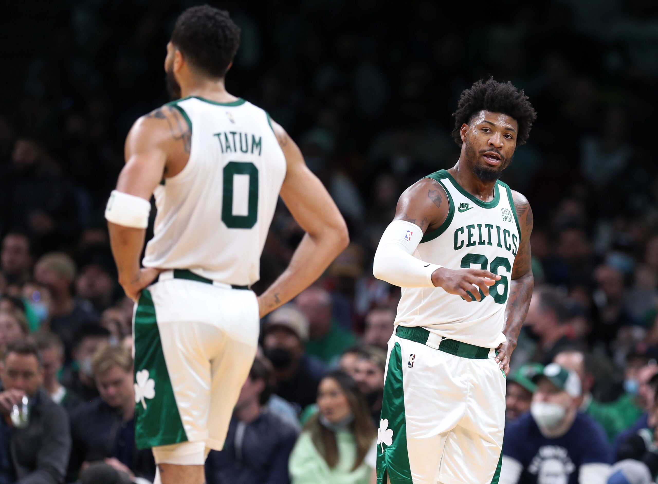 Marcus Smart spoke to Jayson Tatum, Jaylen Brown about comments