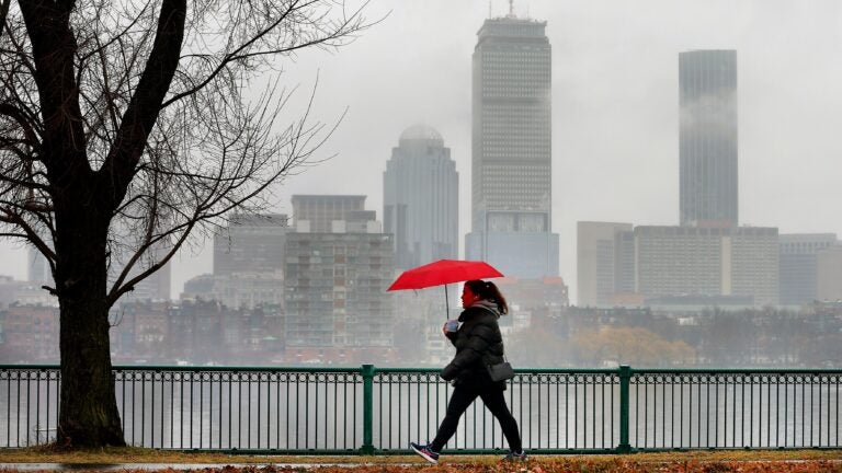 Expect temperatures in the 40s with rain on New Year’s Eve in Boston