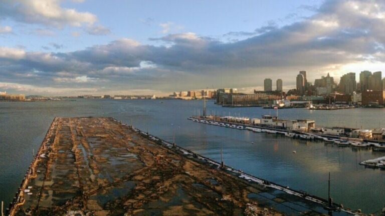 Boston floating lighthouse briefly powering up its beacon