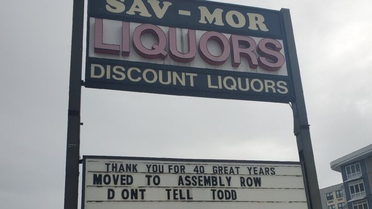 The Sav-Mor billboard in Somerville is moving to a new location