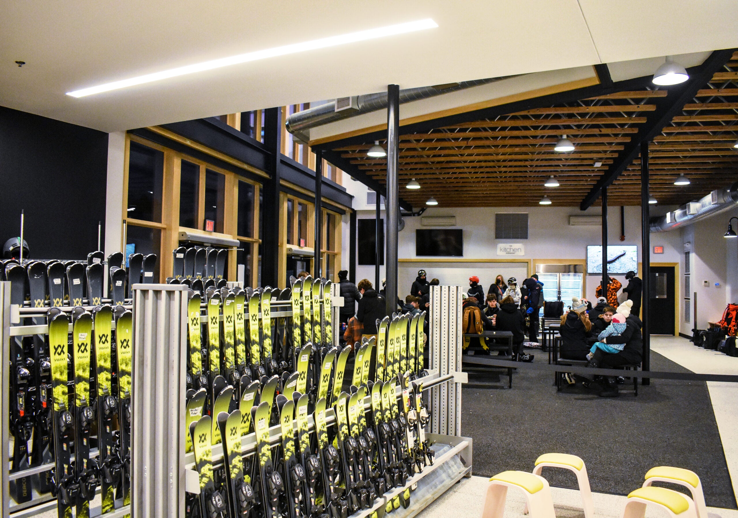 Bousquet Mountain has a brand new ski base lodge. Take a peek inside.