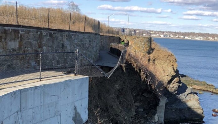 Section of iconic Newport Cliff Walk collapses into ocean