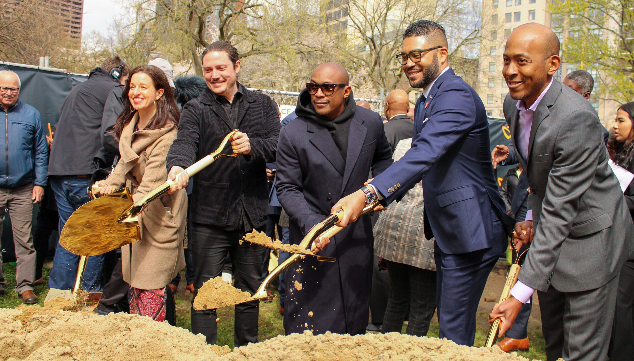 Community leaders break ground on ‘The Embrace’ memorial