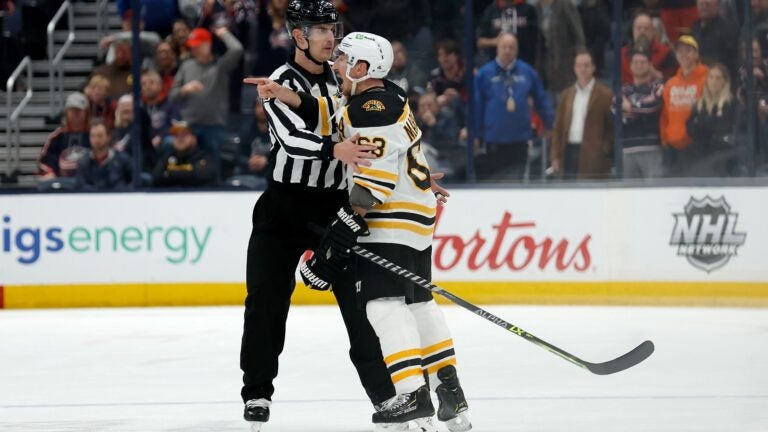 A big Brad Marchand hit, and other takeaways from Bruins-Blue Jackets