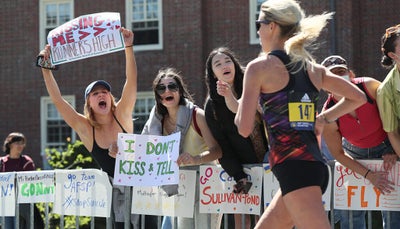 12 of the best signs spotted along the 2022 Boston Marathon route