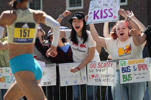 12 of the best signs spotted along the 2022 Boston Marathon route