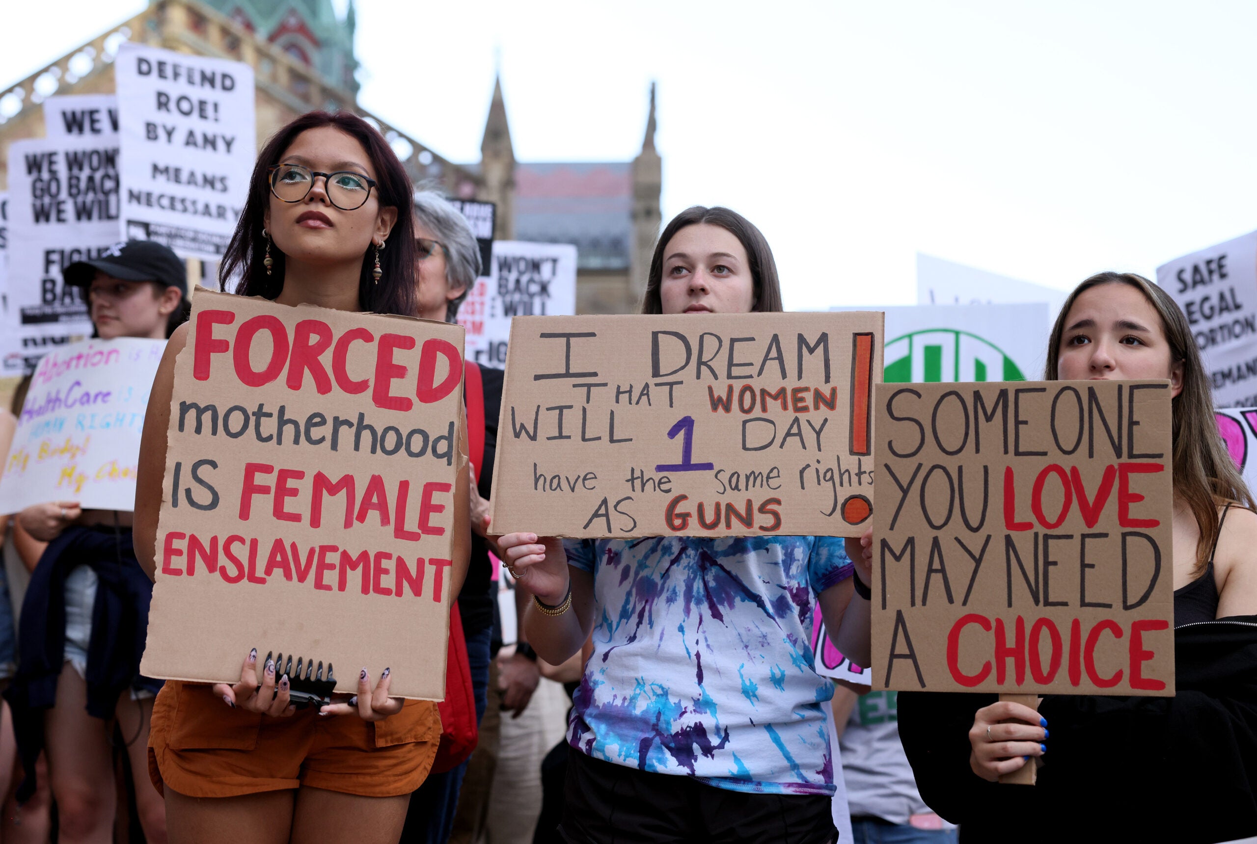 Thousands gather in Downtown Boston to protest Roe v. Wade reversal