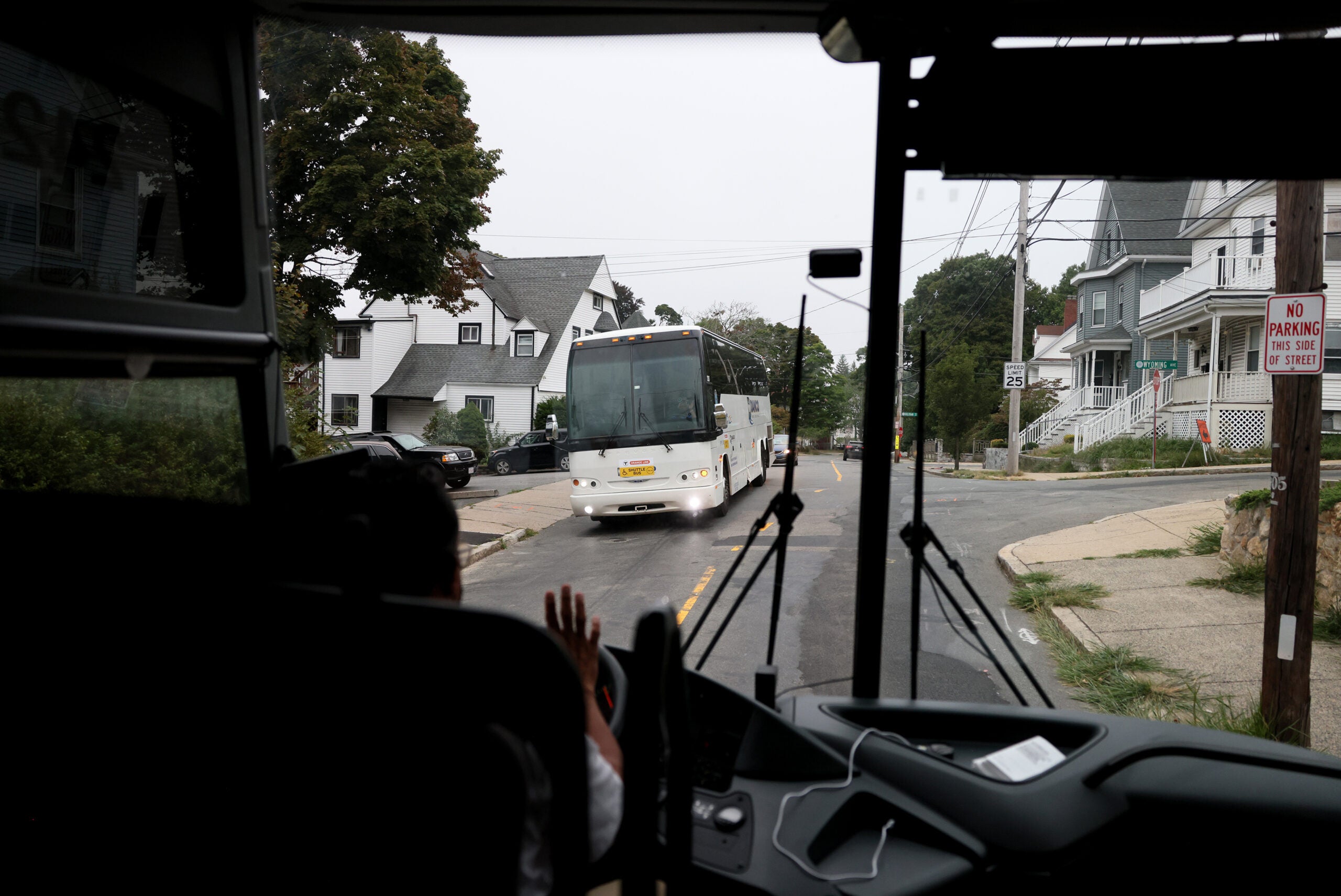 Photos: The first Monday commute during the Orange Line shutdown