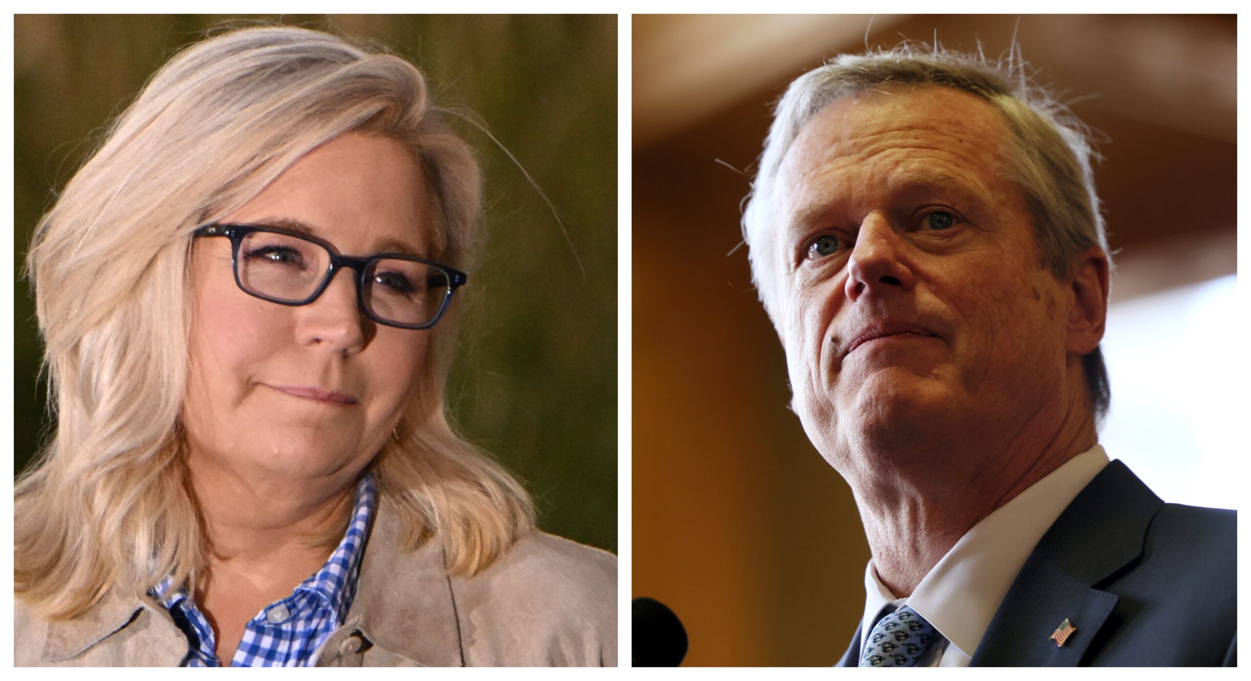 Charlie Baker could see himself supporting Liz Cheney for president