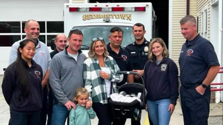 Georgetown firefighters reunite with family following emergency birth