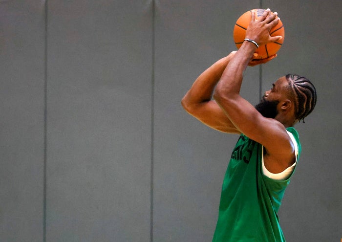 Watch: Jayson Tatum sinks a free throw onstage at a Jack Harlow concert
