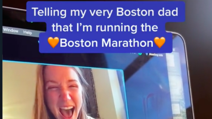 Watch: WBZ's Steve Burton gives daughter first Boston Marathon medal