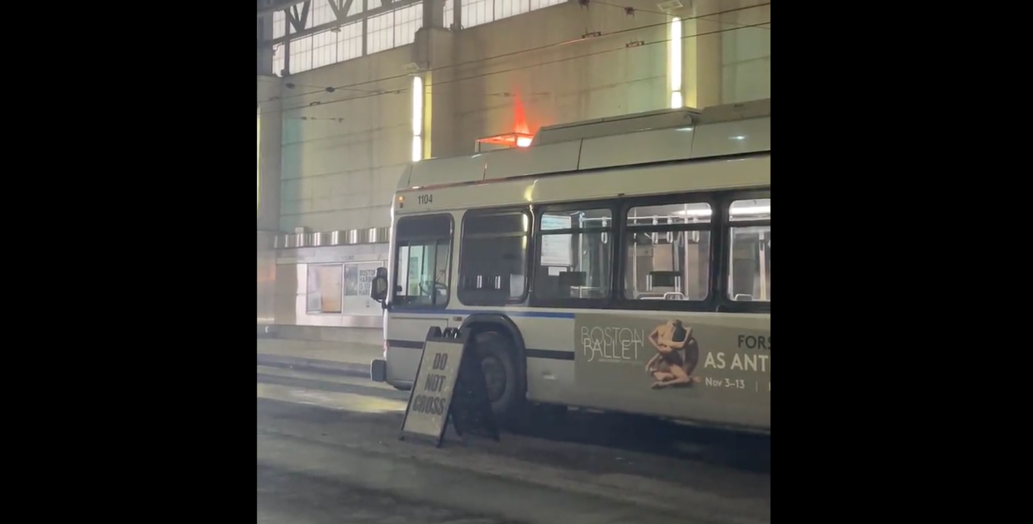 Video: A Silver Line bus caught fire this weekend