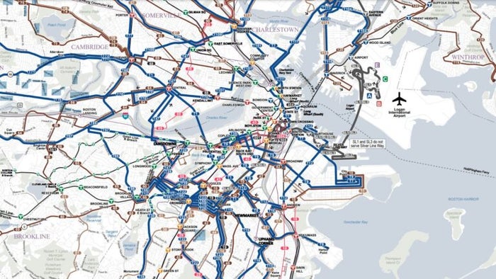 Here's how the proposed new MBTA bus map has changed