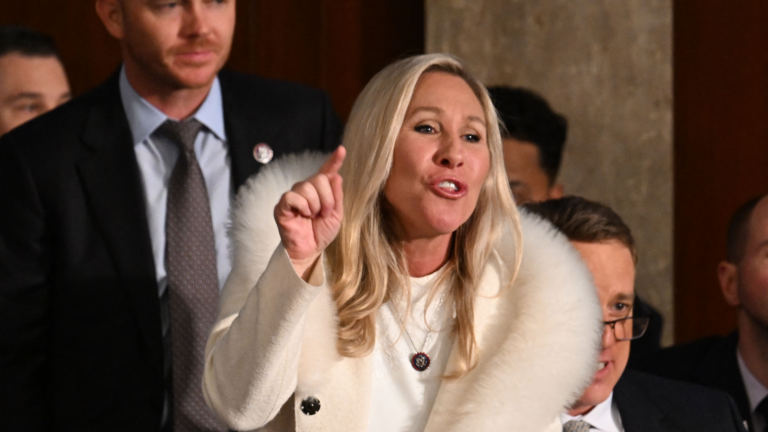 Watch: Marjorie Taylor Greene calls Biden a liar during State of the Union