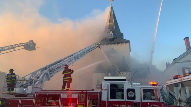 Video: Fire breaks out at Lutheran Church in Cambridge on Easter Sunday