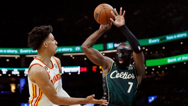 Jaylen Brown said cut on shooting hand split open in Celtics' Game 1 win