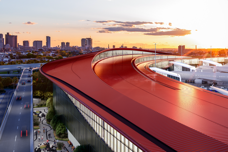 Logan’s Terminal E architect explains the new ‘Boston Red’ building