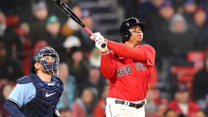 Rafael Devers on being compared with a pair of Red Sox legends