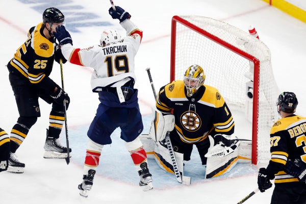 Brad Marchand leaves game with upper body injury after a 'cheap' hit