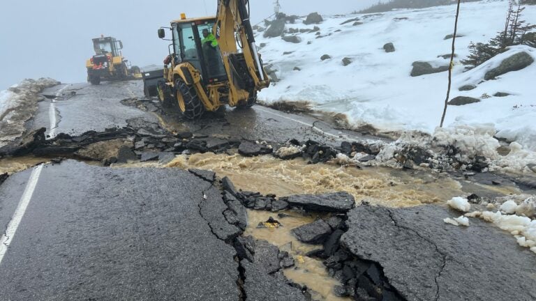 Heavy precipitation damages Mount Washington Auto Road