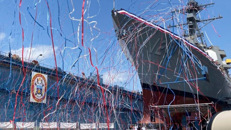 Medal of Honor recipient sees ship bearing his name christened