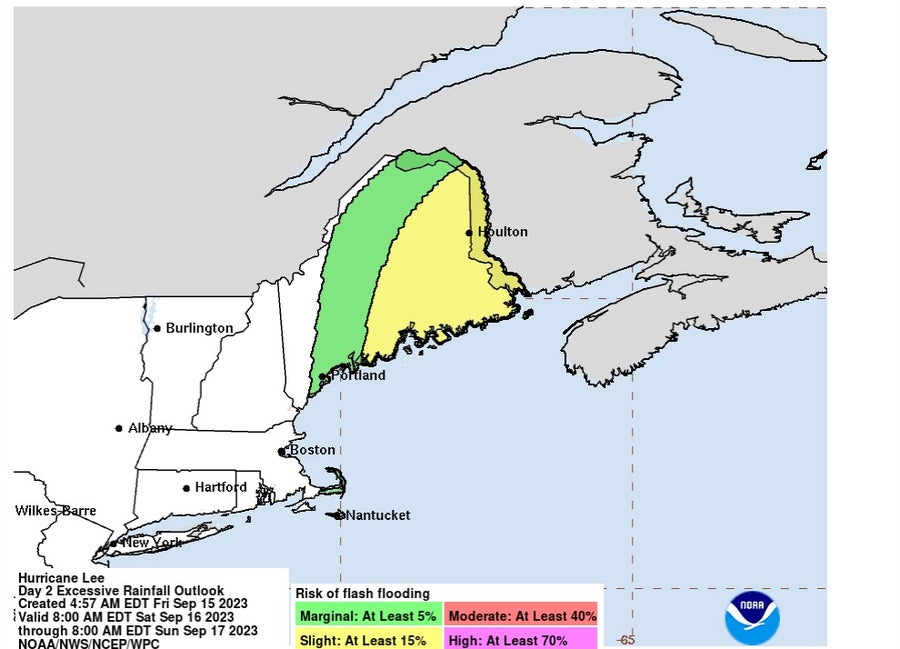 Hurricane Lee maps: Path, timing, wind speeds, storm surge, rain