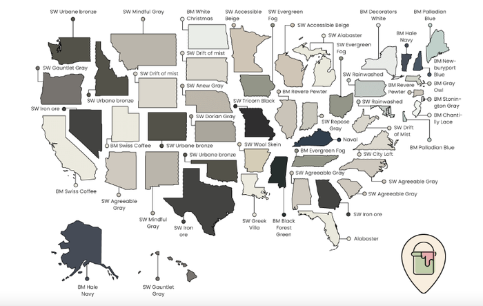 Massachusetts' most popular paint color is a hoot