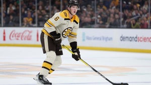 Bruins rookie Mason Lohrei posts ‘dynamite’ debut against Toronto