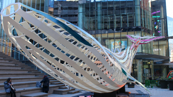 What to know about the new giant whale sculpture downtown