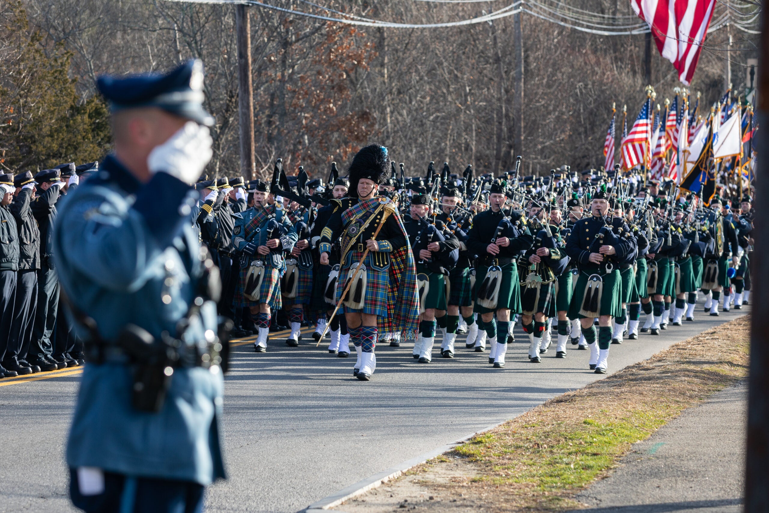 Photos: Thousands mourn Waltham Police Officer Paul Tracey at funeral