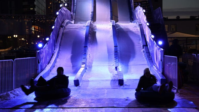 Go snow tubing at Harpoon Brewery in Boston