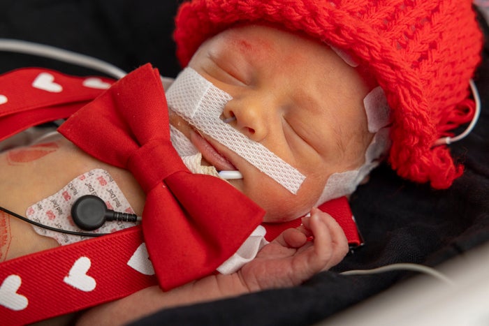 Photos: NICU babies dressed to celebrate their first Valentine’s Day