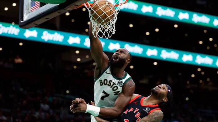 Jaylen Brown explains why he felt drawn to the Slam Dunk Contest