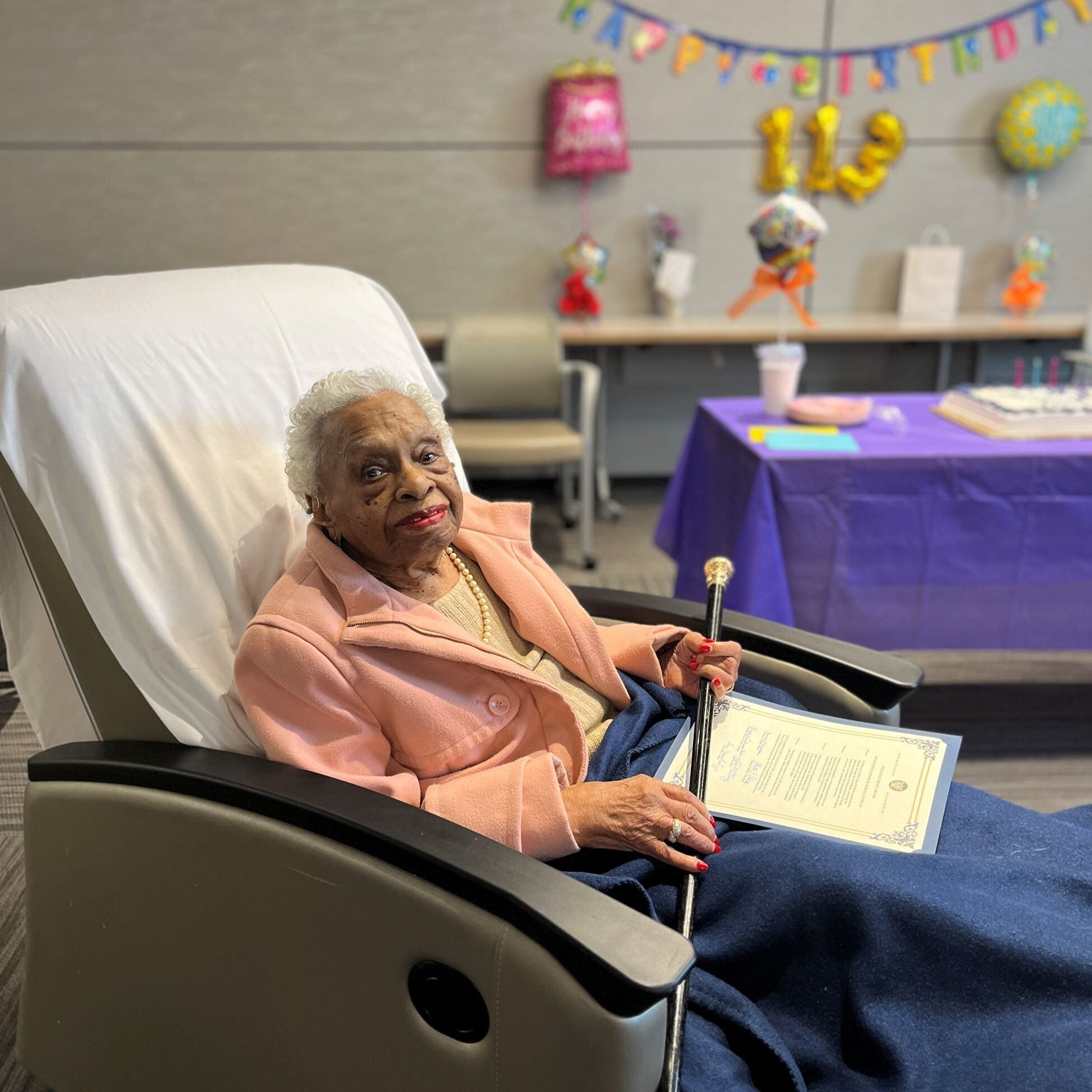 New England's oldest resident celebrates 113 years