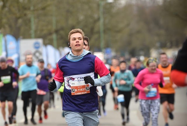 Cameron Young is running Boston to support research at MGH